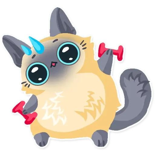 Pack de stickers para Telegram «Cute fluffy Simi»