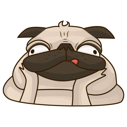Pack de stickers para Telegram «Mops Lutik»