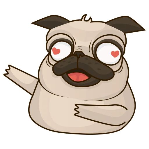 Pack de stickers para Telegram «Mops Lutik»