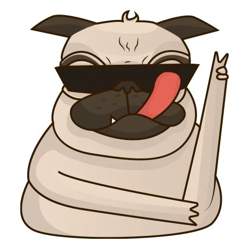 Pack de stickers para Telegram «Mops Lutik»