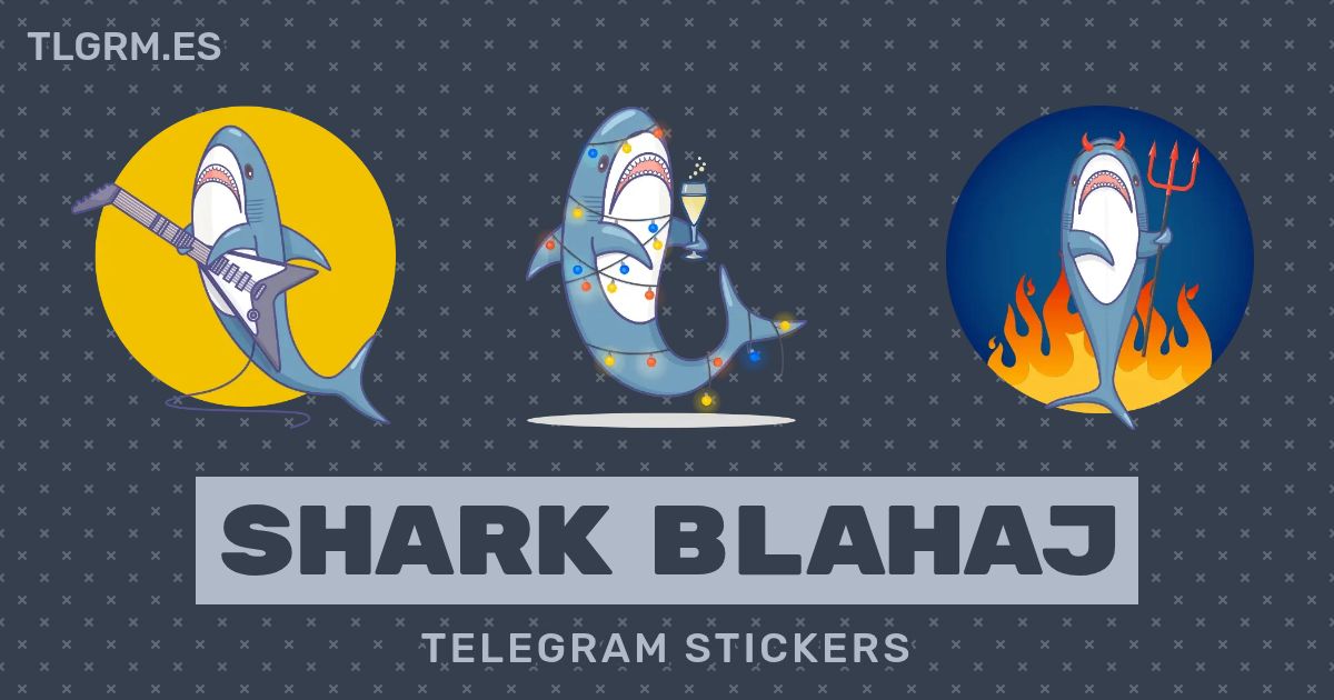 Pack de stickers para Telegram «Shark Blahaj»
