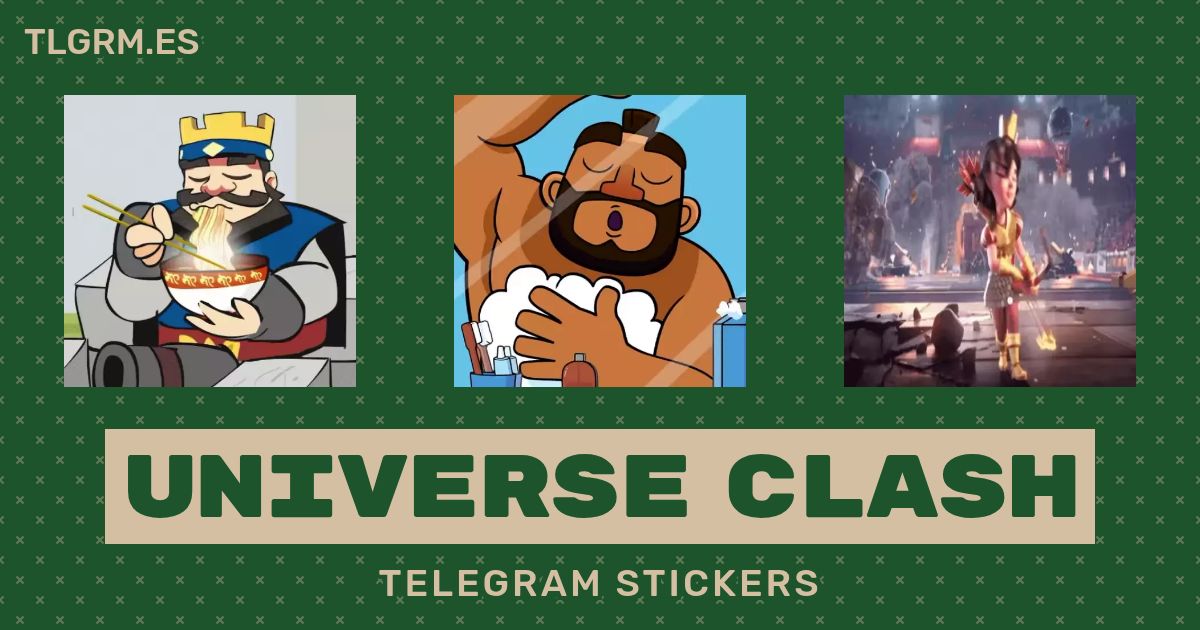 Pack de stickers animados para Telegram «Universe Clash»