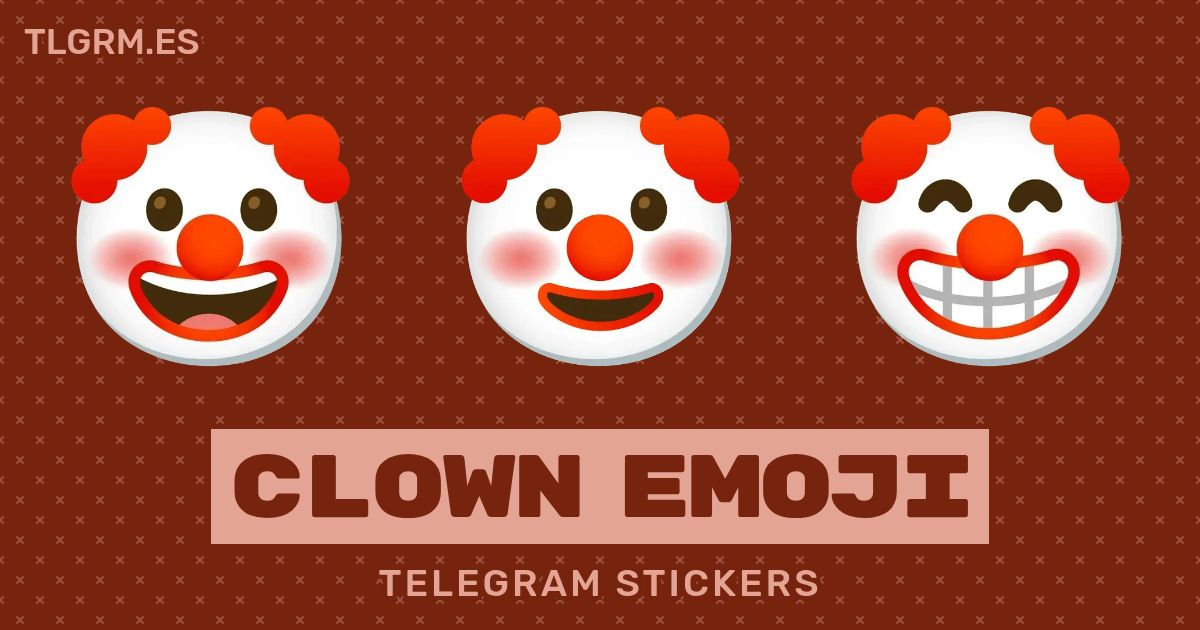 Pack de stickers para Telegram «Clown Emoji»