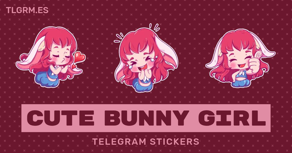 Pack de stickers para Telegram «Cute Bunny Girl»