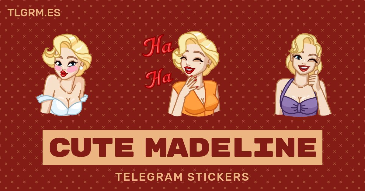 Pack de stickers animados para Telegram «Cute Madeline»