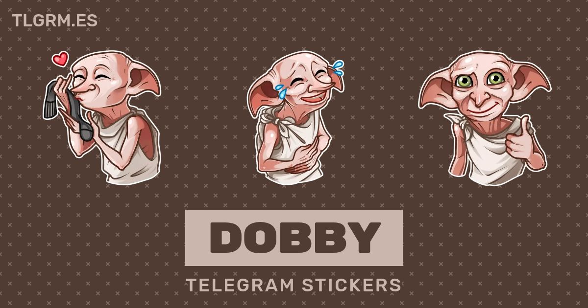 Pack de stickers para Telegram «Dobby»
