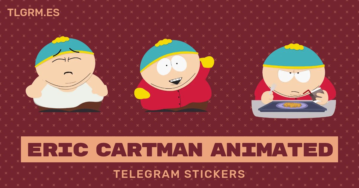 Pack de stickers animados para Telegram «Eric Cartman Animated»