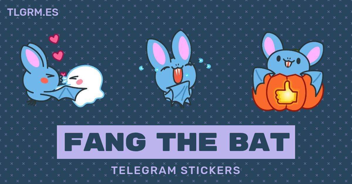 Pack de stickers animados para Telegram «Fang The Bat»