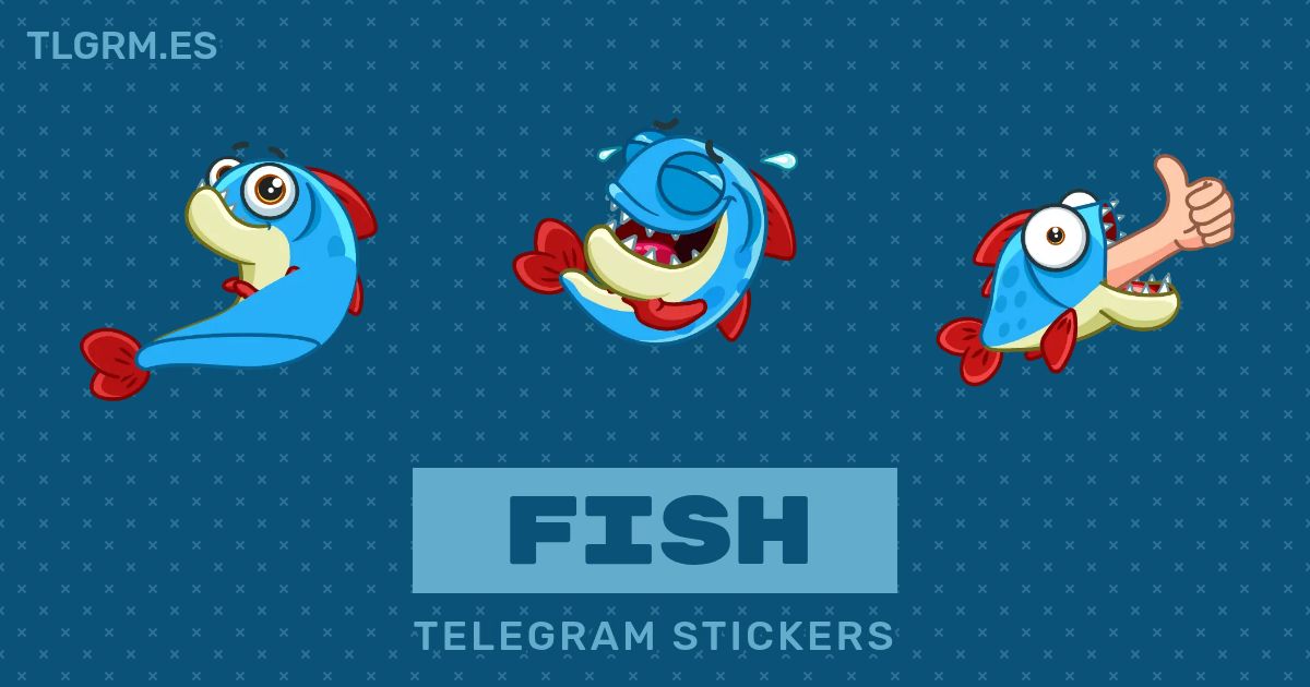 Pack de stickers animados para Telegram «Fish»