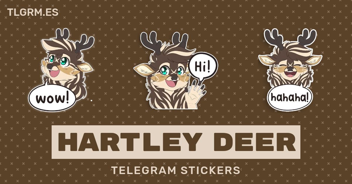 Pack de stickers para Telegram «Hartley Deer»