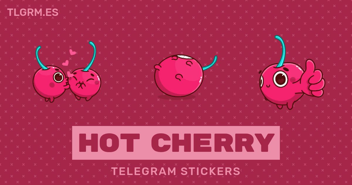 Pack de stickers animados para Telegram «Hot Cherry»