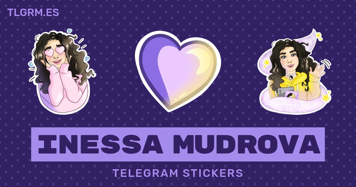 Pack de stickers para Telegram «Inessa Mudrova»