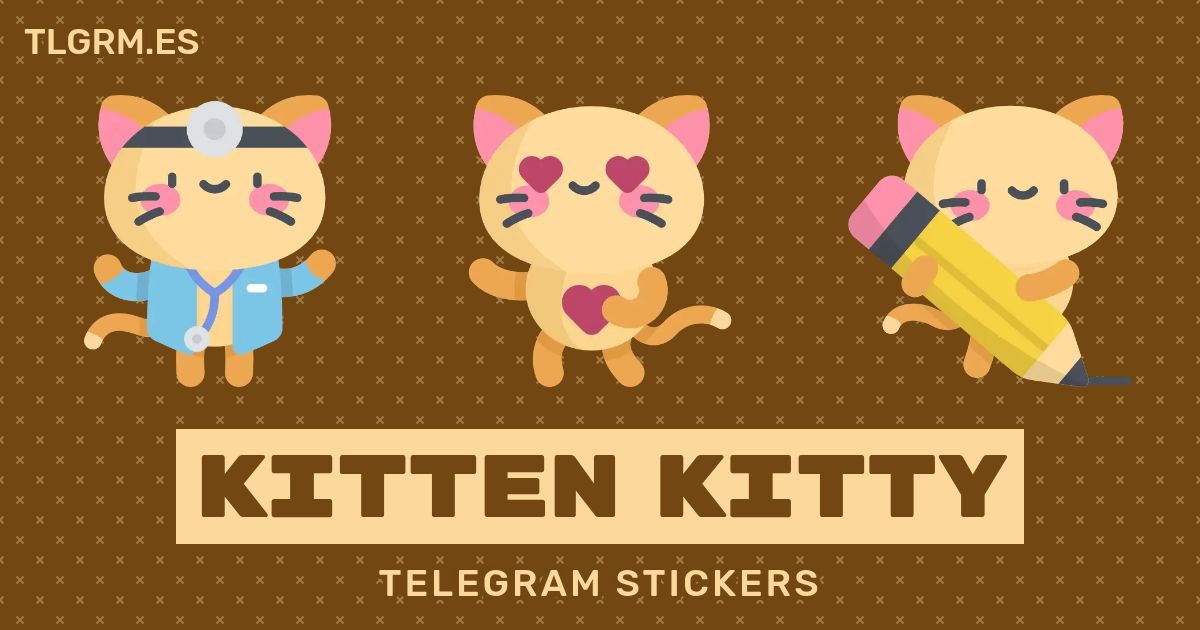 Pack de stickers para Telegram «Kitten Kitty»
