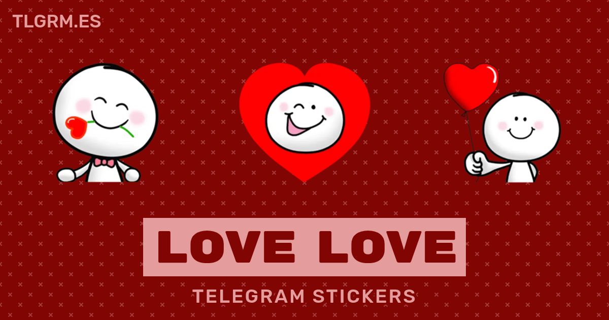 Pack de stickers para Telegram «Love Love»