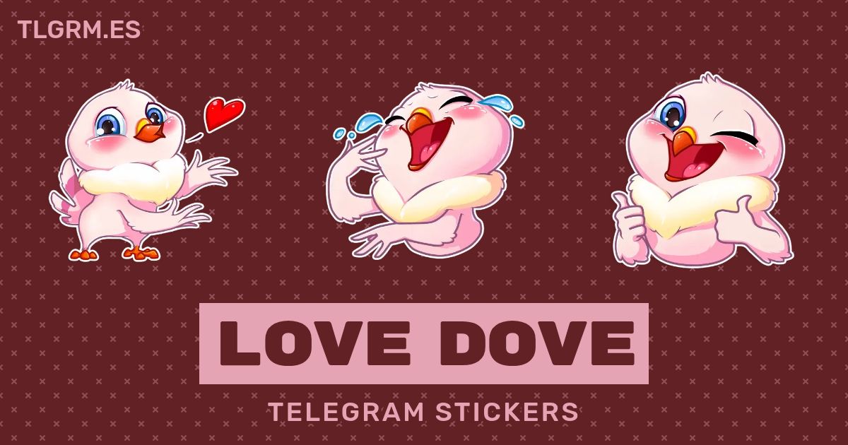 Pack de stickers para Telegram «Love Dove»