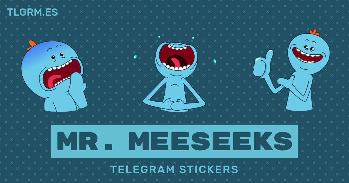 Pack de stickers animados para Telegram «Mr. Meeseeks»