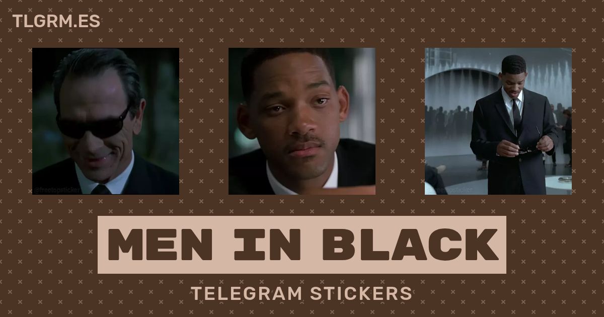 Pack de stickers animados para Telegram «Men in Black»