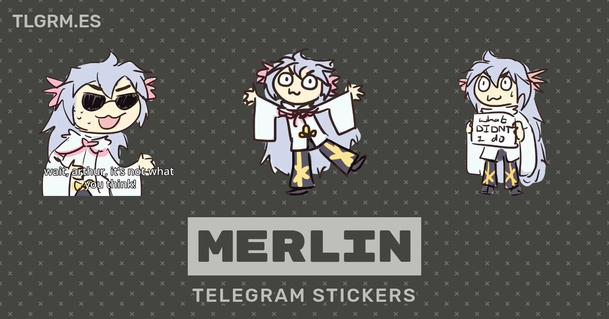 Pack de stickers para Telegram «Merlin»