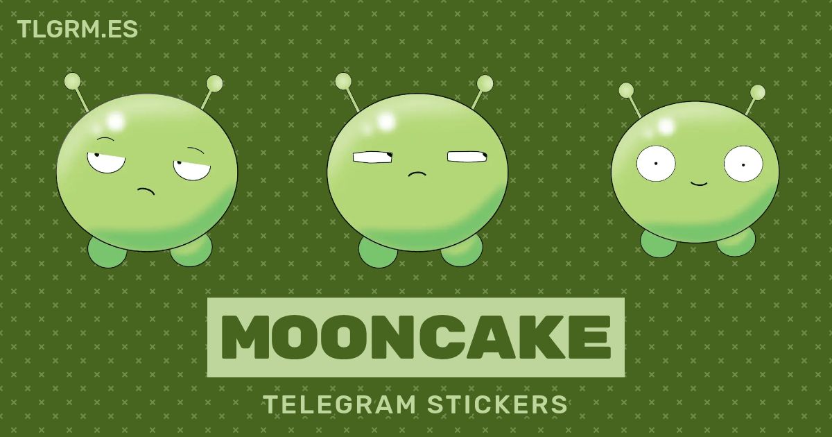 Pack de stickers para Telegram «Mooncake»