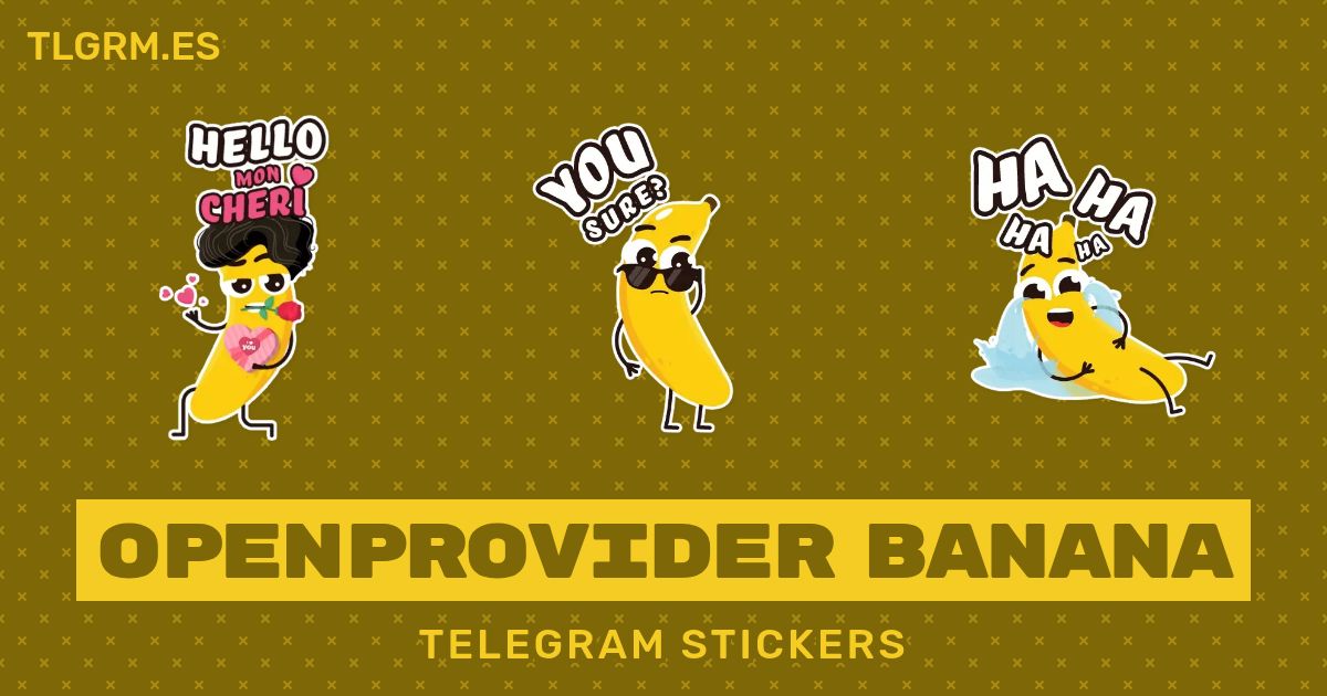 Pack de stickers para Telegram «Openprovider Banana»