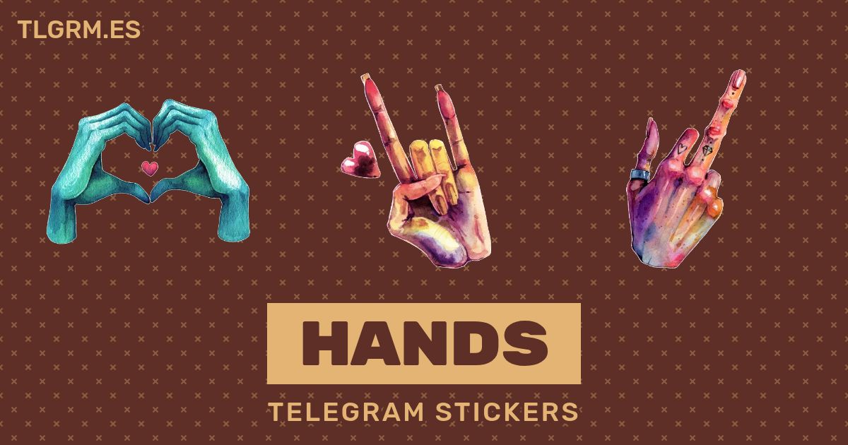 Pack de stickers para Telegram «Hands»