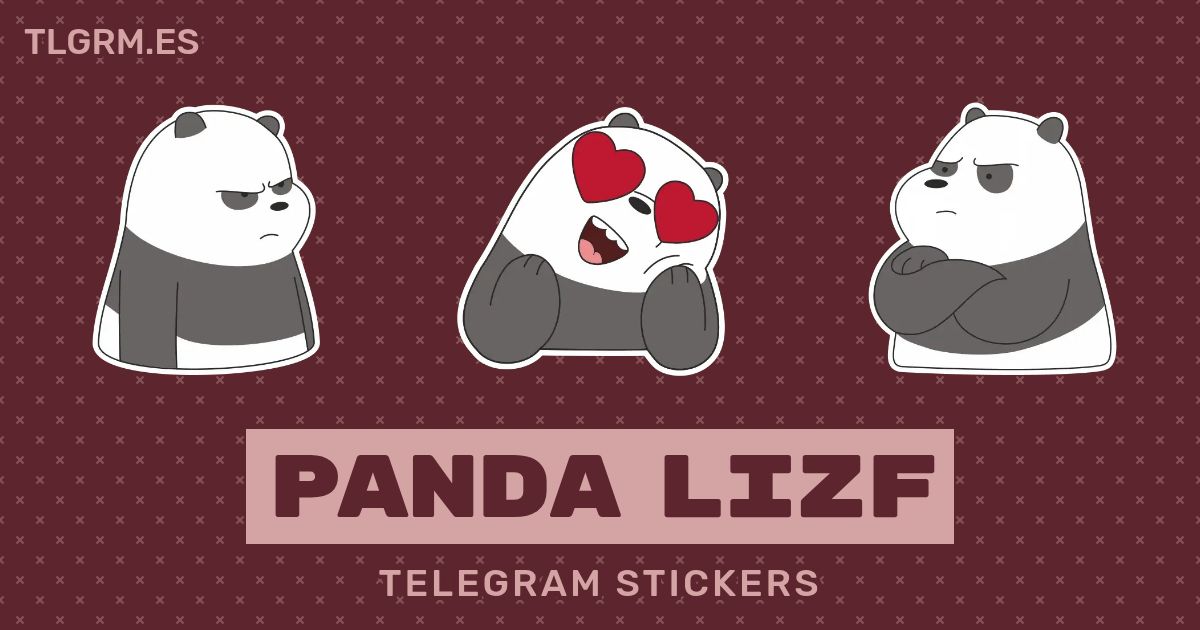 Pack de stickers para Telegram «Panda LizF»