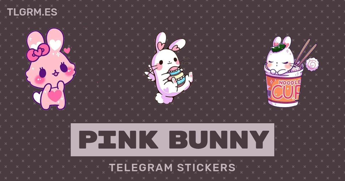 Pack de stickers para Telegram «Pink Bunny»