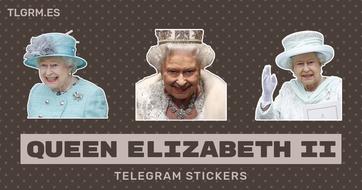 Pack de stickers para Telegram «Queen Elizabeth II»