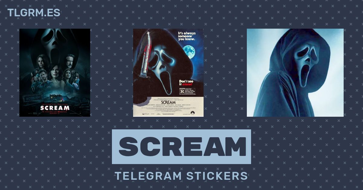Pack de stickers para Telegram «Scream»