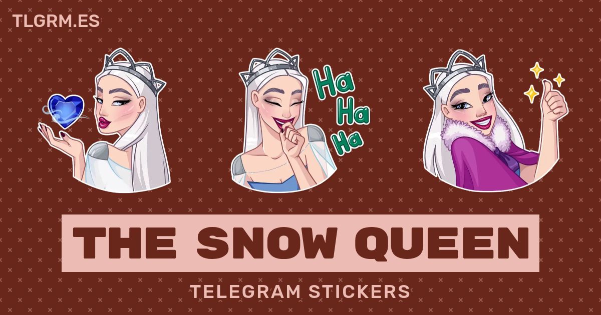 Pack de stickers para Telegram «The Snow Queen»