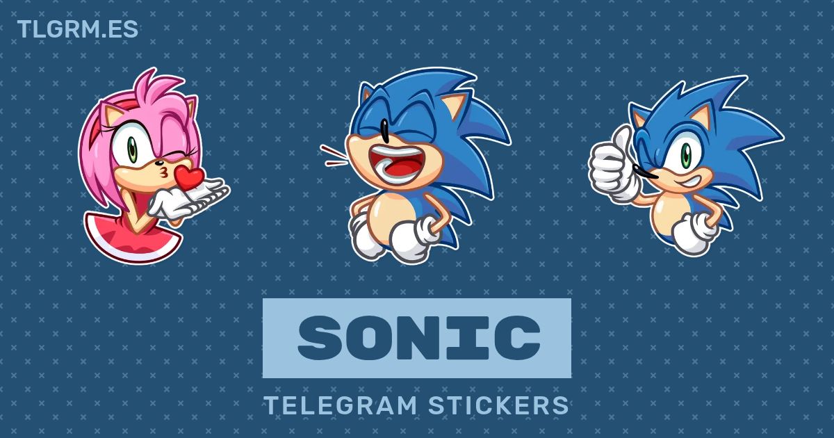 Pack de stickers para Telegram «Sonic»