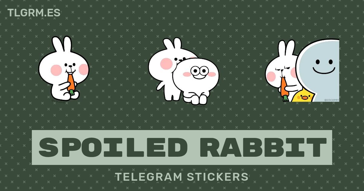 Pack de stickers animados para Telegram «Spoiled Rabbit»