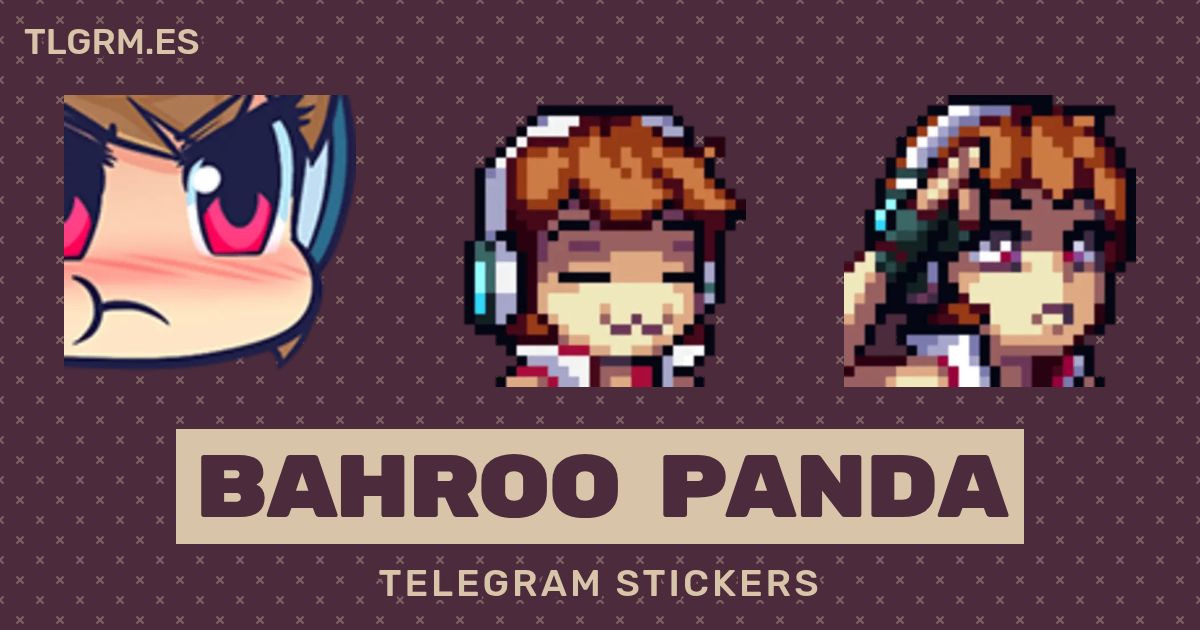 Pack de stickers para Telegram «Bahroo Panda»