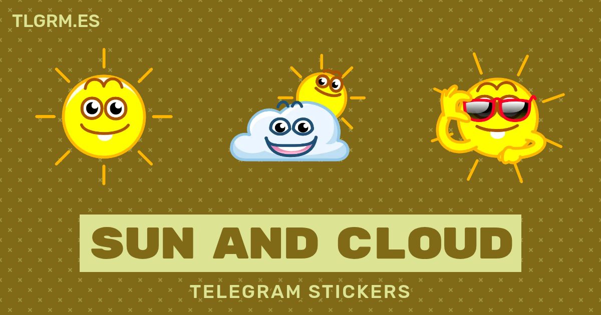 Pack de stickers animados para Telegram «Sun And Cloud»