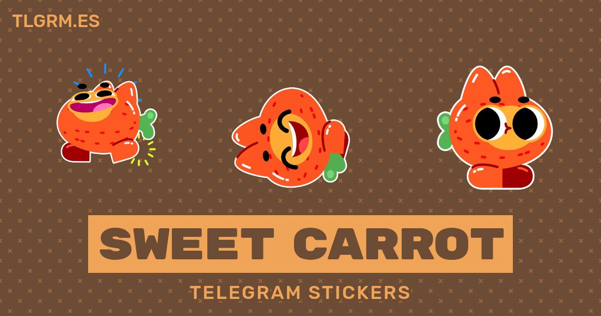 Pack de stickers animados para Telegram «Sweet Carrot»