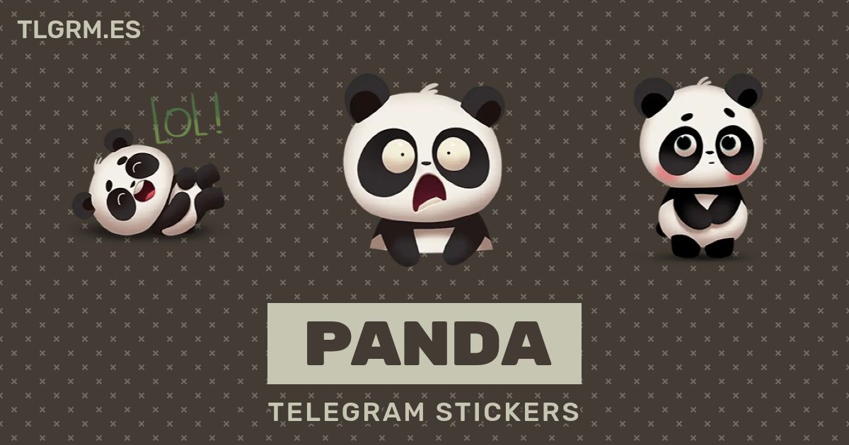 Pack de stickers para Telegram «Panda»