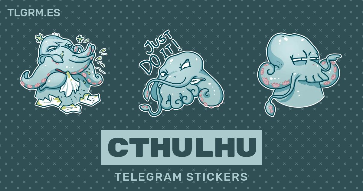 Pack de stickers para Telegram «Cthulhu»