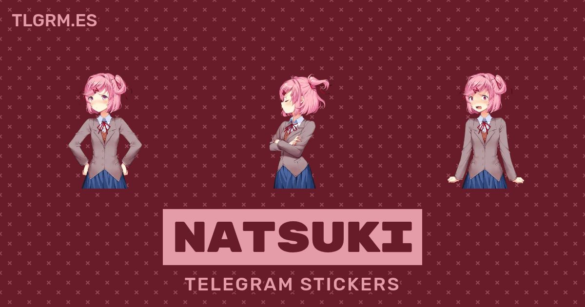 Pack de stickers para Telegram «Natsuki»