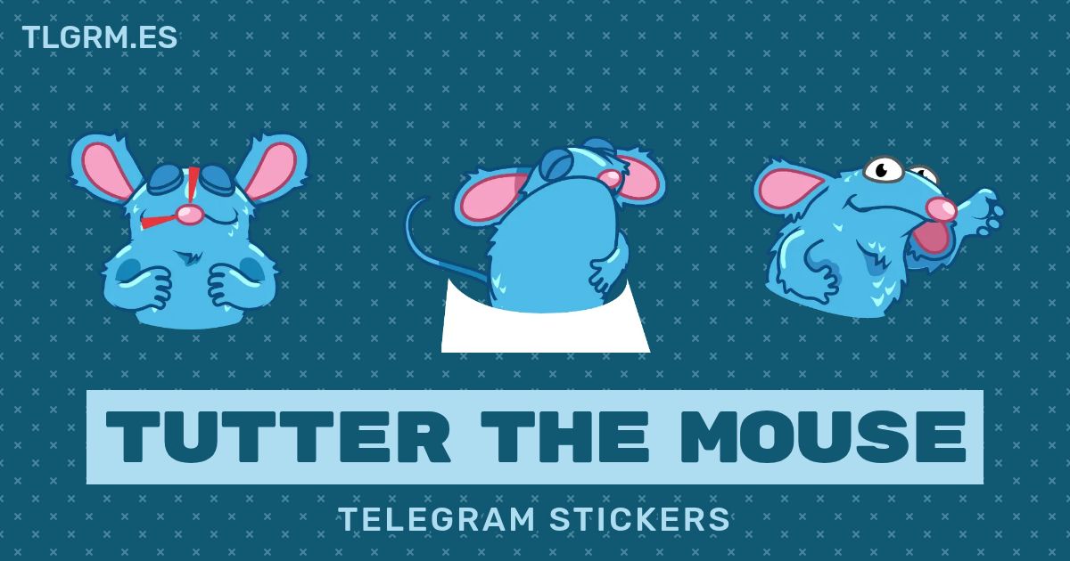 Pack de stickers animados para Telegram «Tutter The Mouse»
