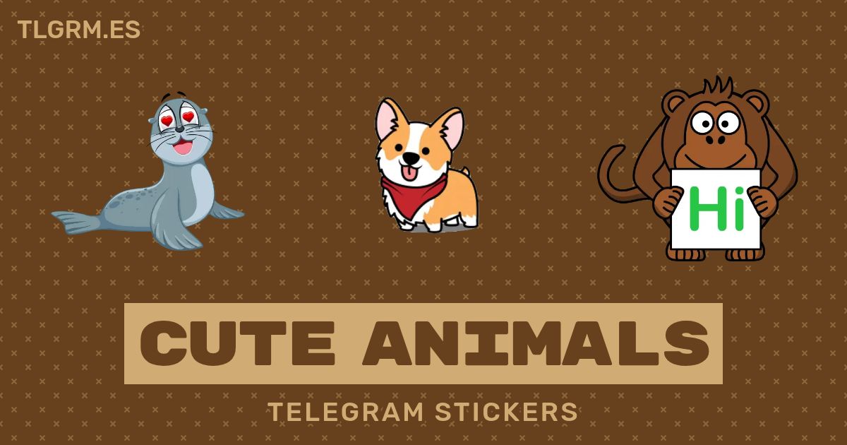 Pack de stickers para Telegram «Cute Animals»