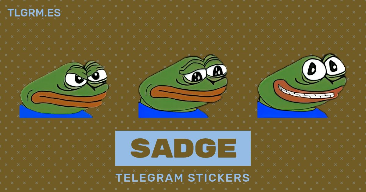 Pack de stickers para Telegram «Sadge»