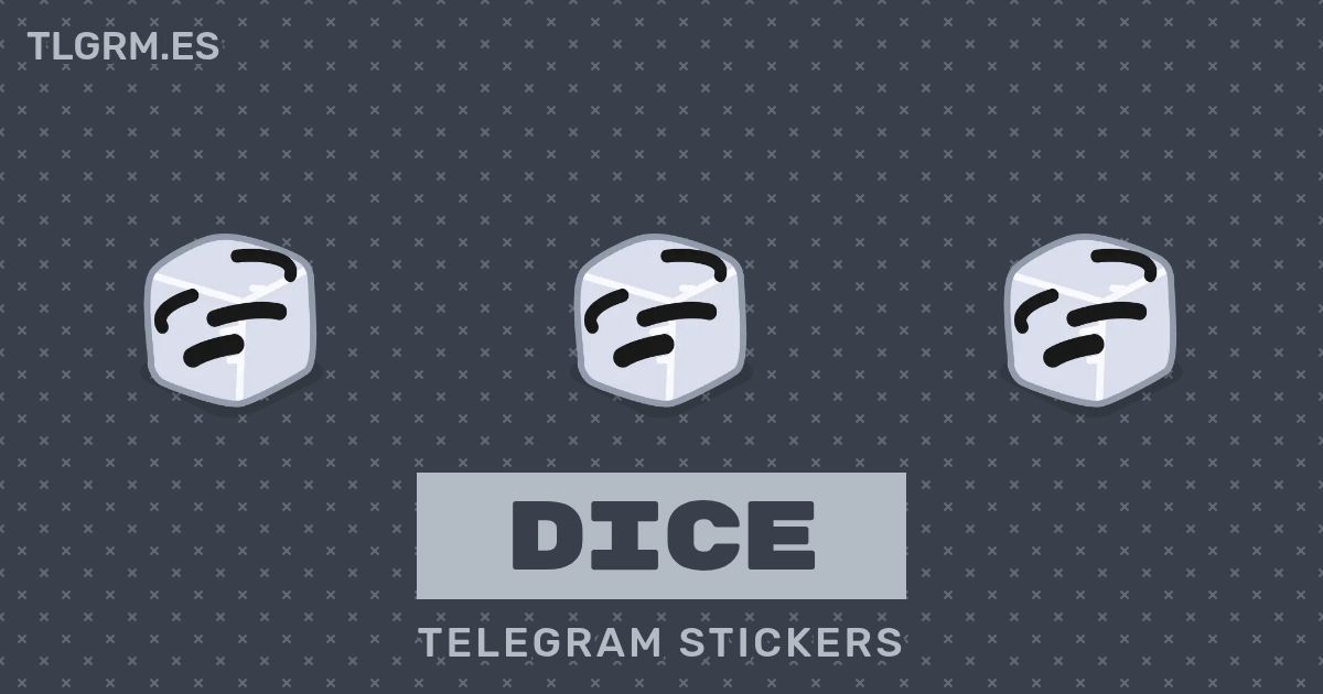 Pack de stickers animados para Telegram «Dice»
