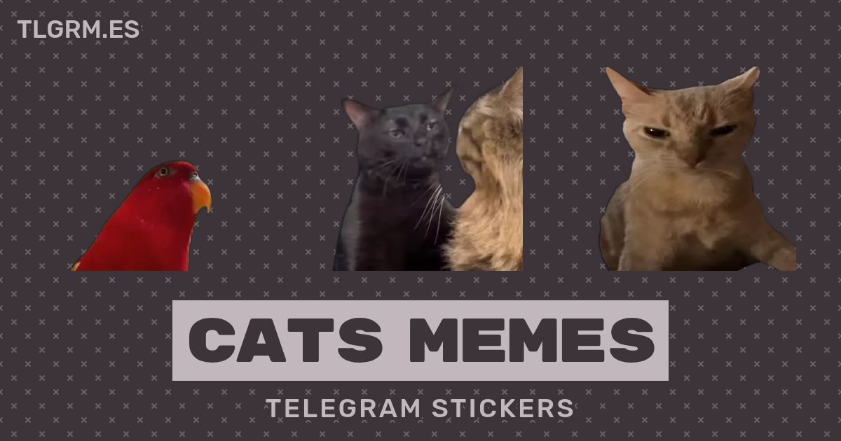 Pack de stickers para Telegram «Cats Memes»