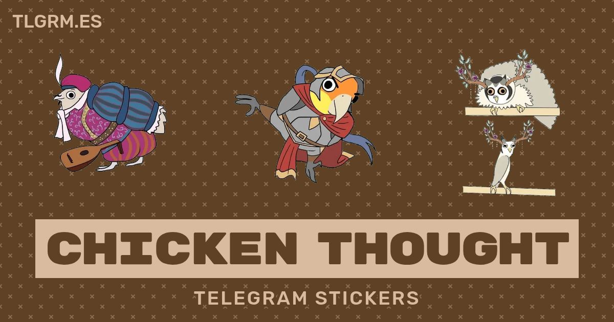 Pack de stickers para Telegram «Chicken Thought»