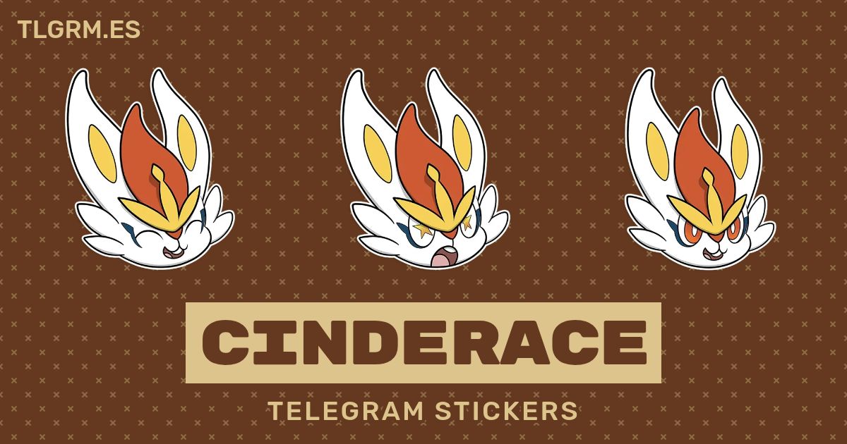Pack de stickers para Telegram «Cinderace»