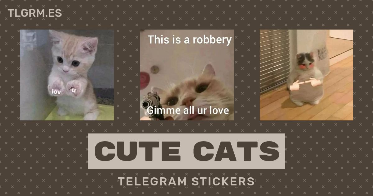 Pack de stickers para Telegram «Cute cats»