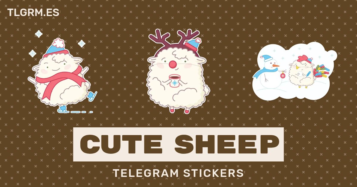 Pack de stickers para Telegram «Cute Sheep»