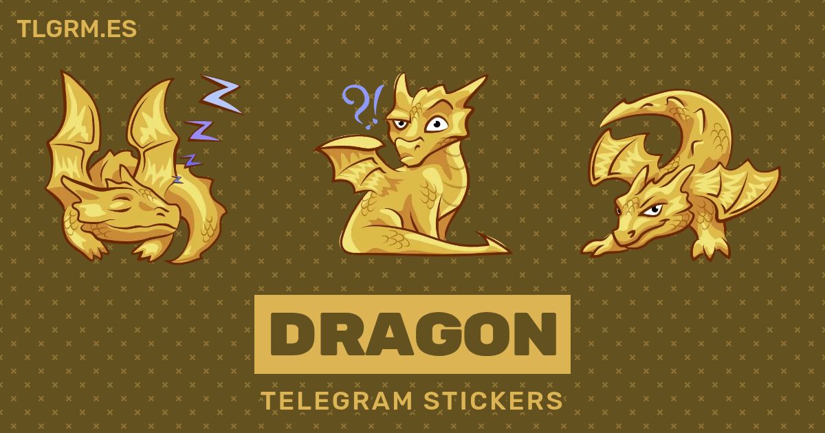 Pack de stickers para Telegram «Dragon»