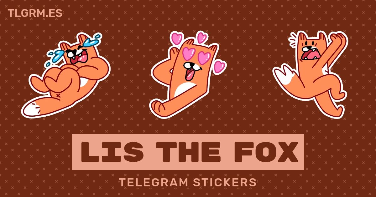 Pack de stickers para Telegram «Lis The Fox»