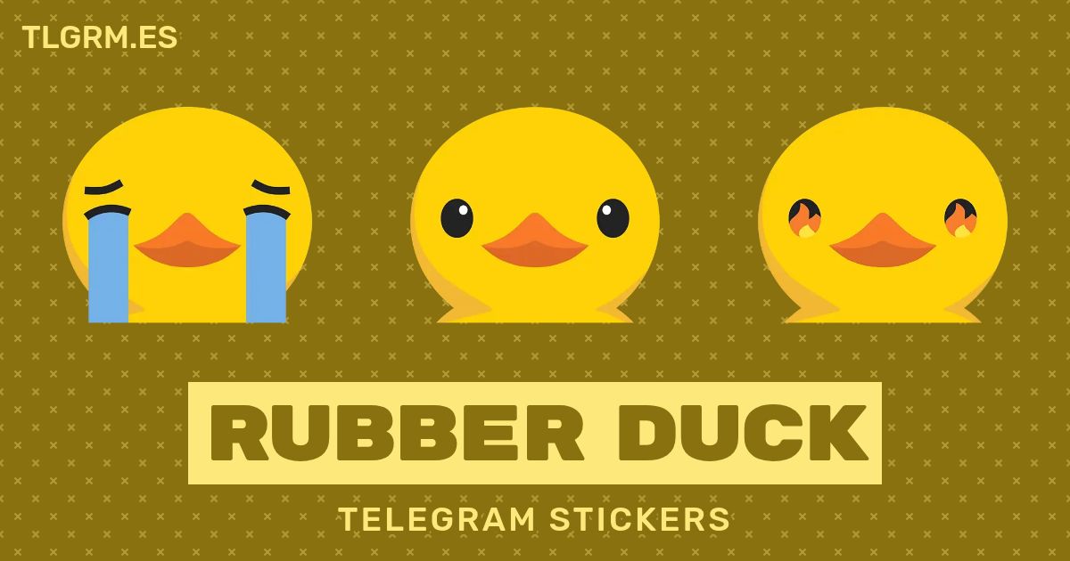 Pack de stickers para Telegram «Rubber duck»